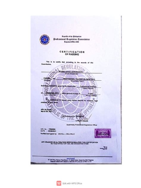 Certificate Wps Office Pdf