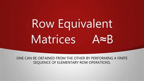 Elementary Row Operations Pptx