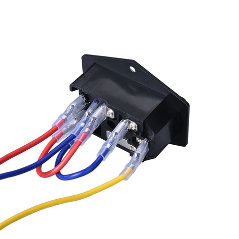 Biqu 15a 250v Rocker Switch Power Socket Inlet Module Plug 5a Fuse Swi Biqu Equipment