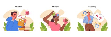 Premium Vector Cognitive Skills Set Human Cognitive Function Ability
