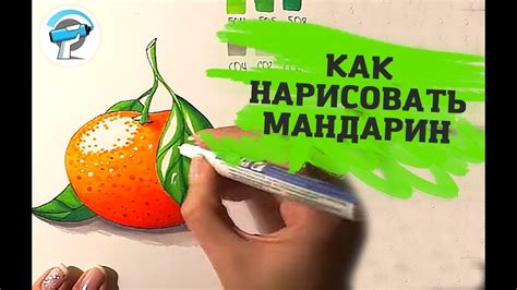 РИСУЕМ ПОЭТАПНО МАНДАРИН Как Научиться Рисовать Маркерами ~ Урок от