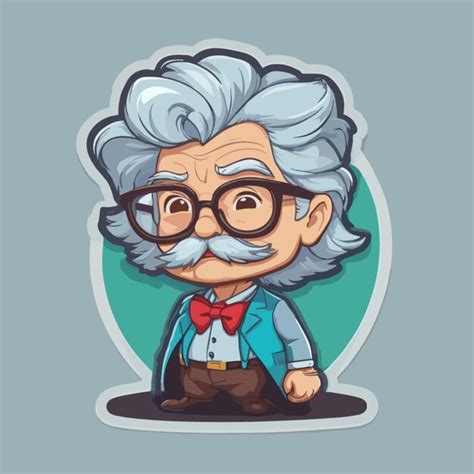 Профессор мультфильм вектор Премиум Ai сгенерированный вектор