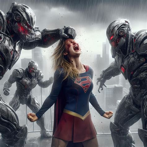0192 Supergirl Rooftop Torture Blue Costtume By Anoyranoyranoyr On