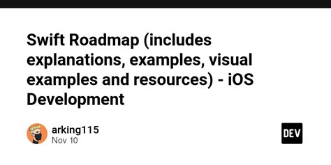 Swift Roadmap Includes Explanations Examples Visual Examples And Resources Ios Development