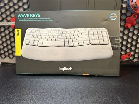 Logitech Wave Keys Wireless Ergonomic Keyboard W Cushioned Palm Rest White Read Ebay