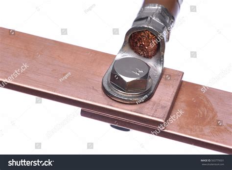 Electrical Copper Bus Isolated On White Stock Photo 563779501 Shutterstock