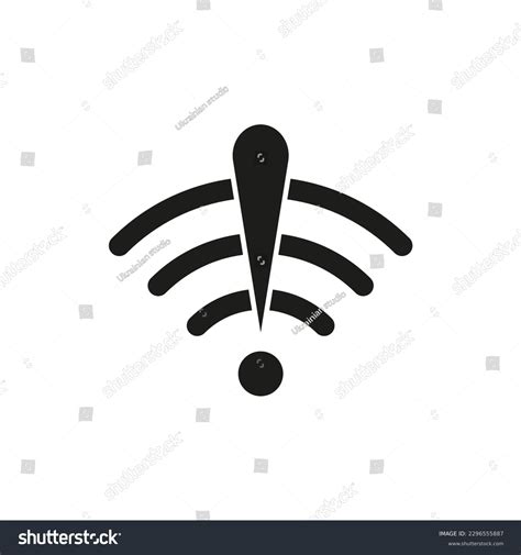 Wifi Exclamation Mark Icon Mobile Device Stock Vector Royalty Free 2296555887 Shutterstock