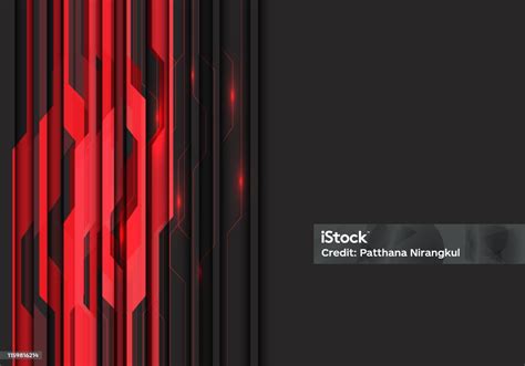 어두운 회색 빈 공간 디자인 현대 미래 배경 벡터 일러스트와 추상 적색 회로 빛 검은색에 대한 스톡 벡터 아트 및 기타 이미지 검은색 빨강 추상적인 Istock