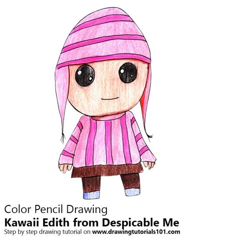 How To Draw Kawaii Edith From Despicable Me Kawaii Characters Step By