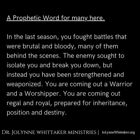 dr jolynne whittaker when you see what s coming then you ll understand to whom much is