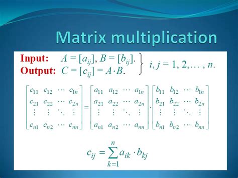 Strassen Matrix Multiplication Algorithm Pptx