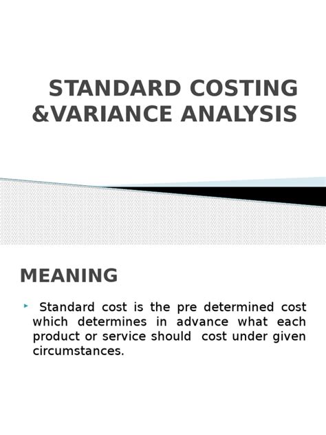 standard costing variance analysis pdf labour economics human