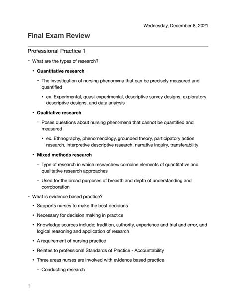 Final Exam Review Final Exam Review Professional Practice 1 What