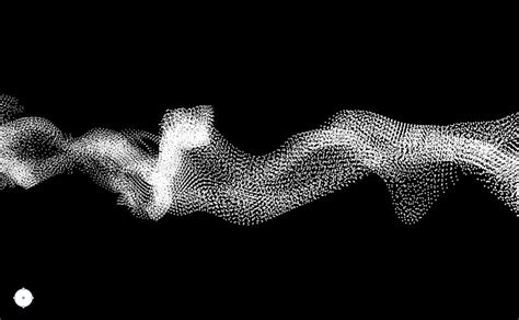 Array With Dynamic Particles Wavy Background Composition With Motion Effect Stock Vector