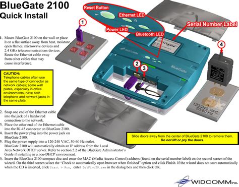 Widcomm Wbg 2100 Bluegate 2100 User Manual Bluegate 2100