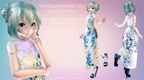 [mmd] China Dress Miku [dl] By Defectdoll On