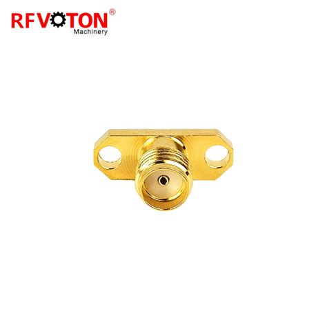 Sma 금도금 Sma 암 잭 2 홀 플랜지 Pcb 커넥터 Rf 동축 커넥터 중국 Sma 금 도금 Sma 암 잭 2 홀 플랜지