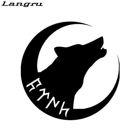 Langru 15x15cm 달과 늑대 터키 터키 Turk 자동차 스티커 자동 앞 유리 비닐 데칼 액세서리 스티커 Jdm차량용