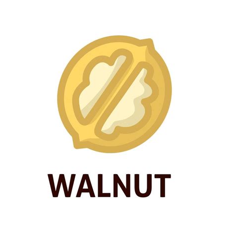 Organic Tasty Nut Icon Healthy Snack Walnut Icon Illustration Ingridient Logo 21743115 Vector