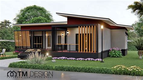 แบบบ้านพักอาศัยโมเดิร์น 3 ห้องนอน 2 ห้องน้ำ พื้นที่ 149 ตรม ดูไอเดียบ้าน แบบบ้านภายนอก