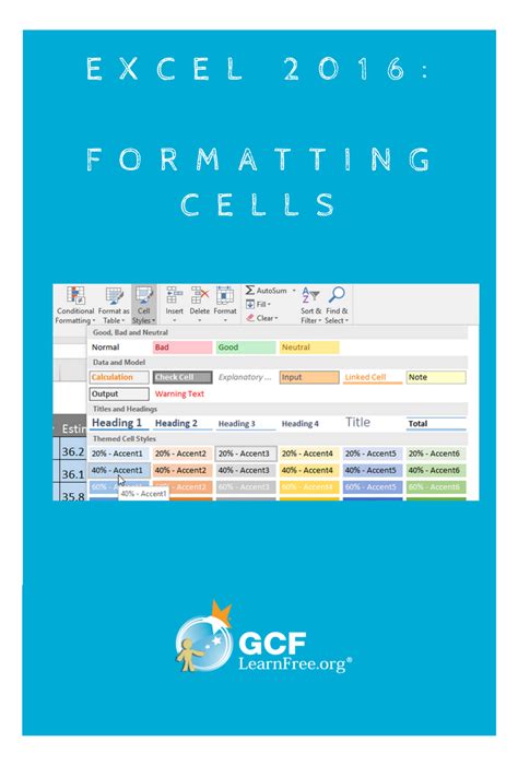 Elevate Your Spreadsheets With Excel 2016 Formatting