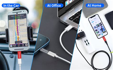 TRANLIKS Pack Adapter USB C To Lightning Adapter USB C Male To Lightning Female Only Supports