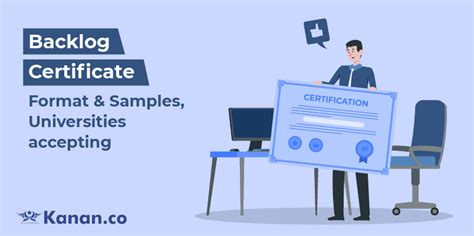 Backlog Certificate Format And Samples Universities Accepting