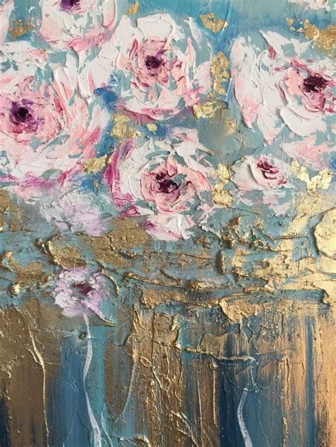 Интерьерная картина «Цветы в золоте в интернет магазине Ярмарка Мастеров по цене 14500