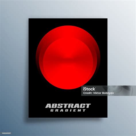 포스터 전단지 브로셔 표지 타이포그래피 또는 기타 인쇄 제품을 위한 빨간색 원 그라데이션 디자인 벡터 그림입니다 단일 이미지에