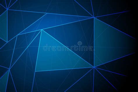 Network Connection Structure Abstract Blue Background With Moving Dots And Lines Futuristic
