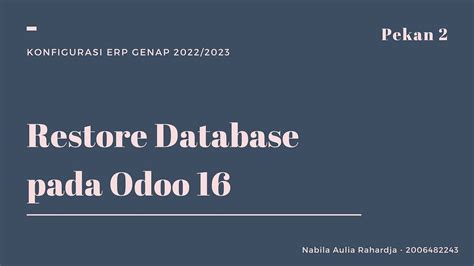 3 Restore Database Pada Odoo 16 By Nabila Aulia Rahardja Medium