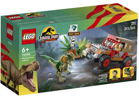 Lego Jurassic Park 10th Anniversary Dilophosaurus Ambush Set 76958 Us