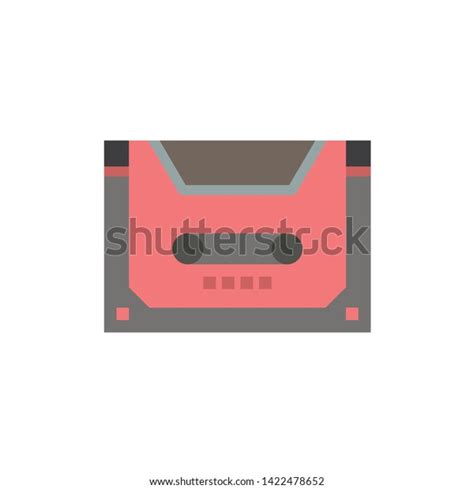 Analog Audio Cassette Compact Deck Flat Stock Vector Royalty Free