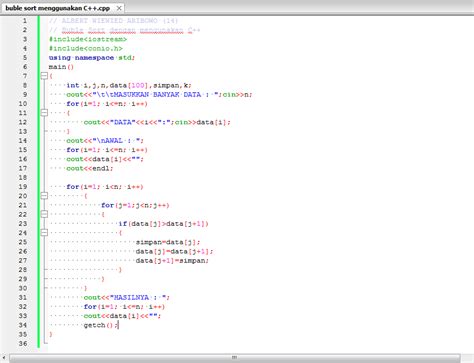 penjelasan serta contoh dari bubble sort solusikita