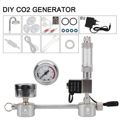 Aquarium Diy Co2 Generator System Kit Co2 Generator Bubble Counter Diffuser With Solenoid Valve