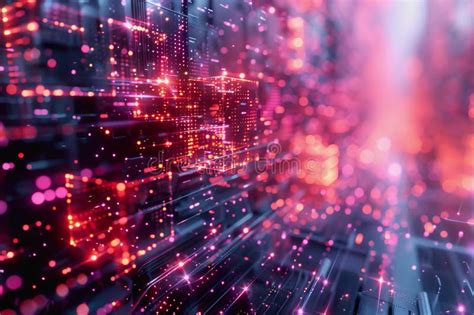 Dynamic Data Visualizations With Abstract Waveforms Stock Image Image