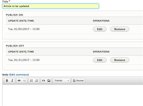 Scheduled Updates Drupal Org