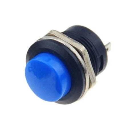Blue R13 507 16mm 2pin Momentary Round Cap Push Button Switch Robodo