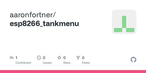 Esp8266tankmenutankmenuo At Main · Aaronfortneresp8266tankmenu · Github