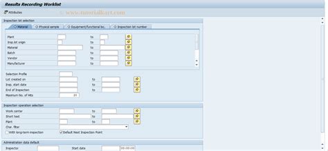 OQI7 SAP Tcode Results Recording Worklist New OQI7 SAP Tcode Results Recording Worklist New