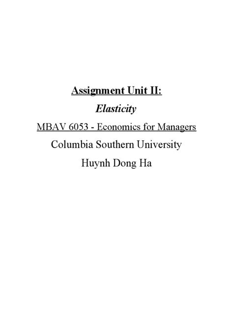 assignment unit ii pdf elasticity economics demand