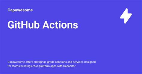 Integrate Capawesome Cloud With Github Actions Capawesome