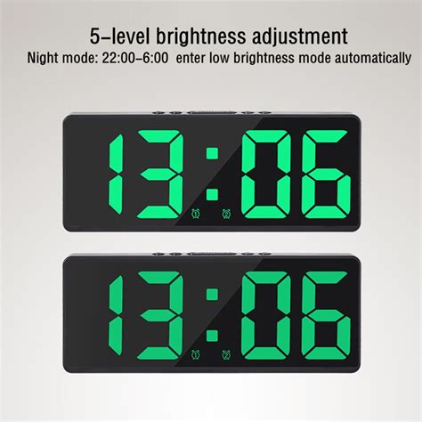 Digital Alarm Desk Clock For A Bedroom LED Clock With Temperature Electronic Table Date Display