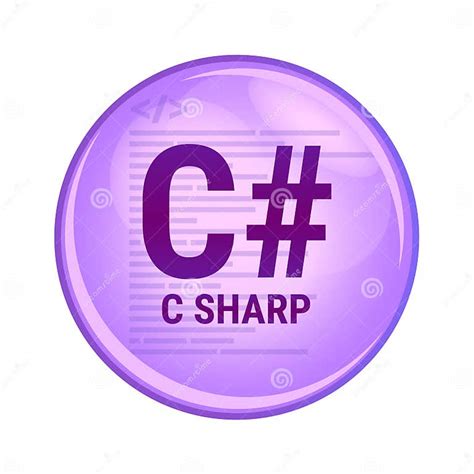 Vector Violet Icon Or Symbol Of C C Sharp General Purpose Multi
