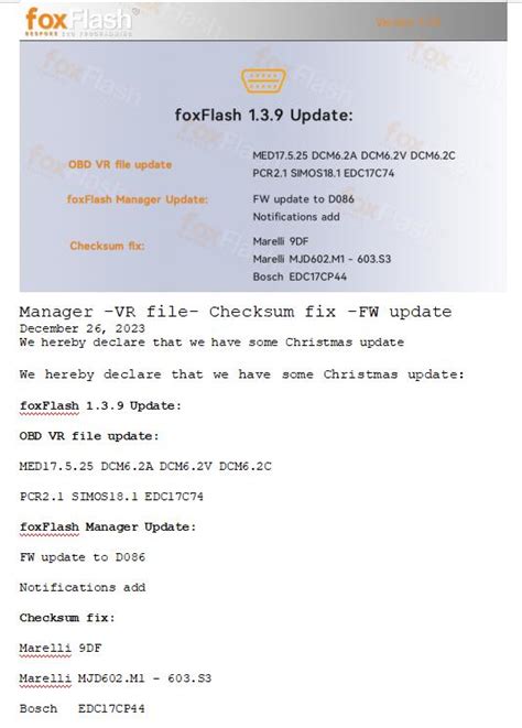 FoxFLash Update FoxFlash ECU Tool Tech Support