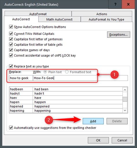 How To Add Or Remove Autocorrect Entries In Word