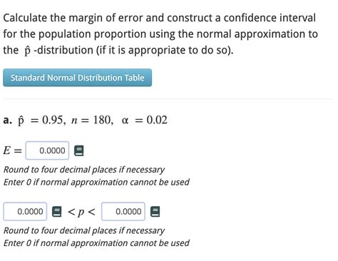 Solved Calculate The Margin Of Error And Construct A Chegg