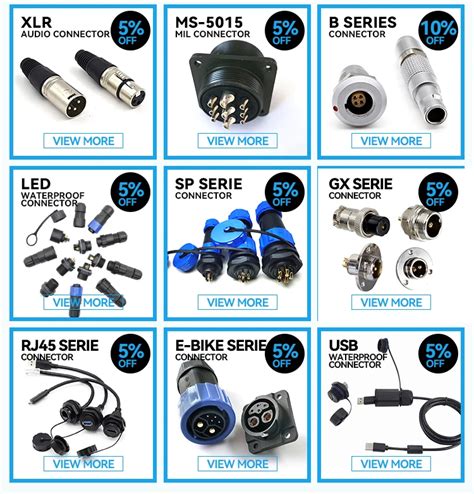 Circular Waterproof M5 M12 Sensor Connector M8 Female Pcb Connector 3pin 2pin M8 Circular Metric