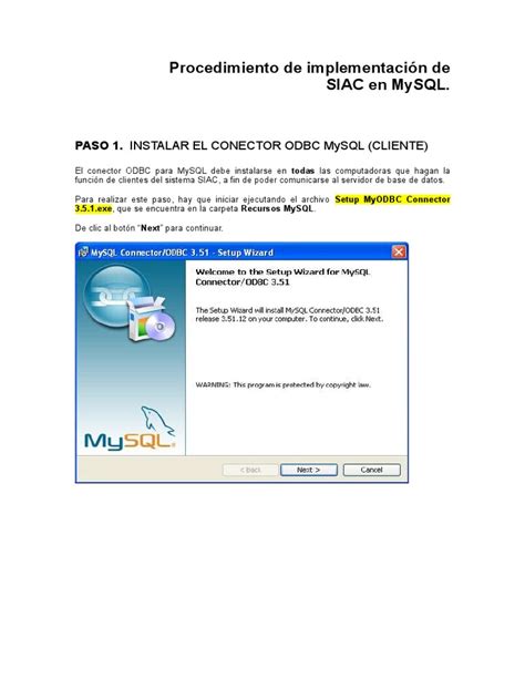 05 Cliente Configurar Conector Odbc Mysql Pdf Mi Sql Software