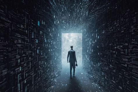 Premium Ai Image Data Mining Expert Sifting Through Endless Streams